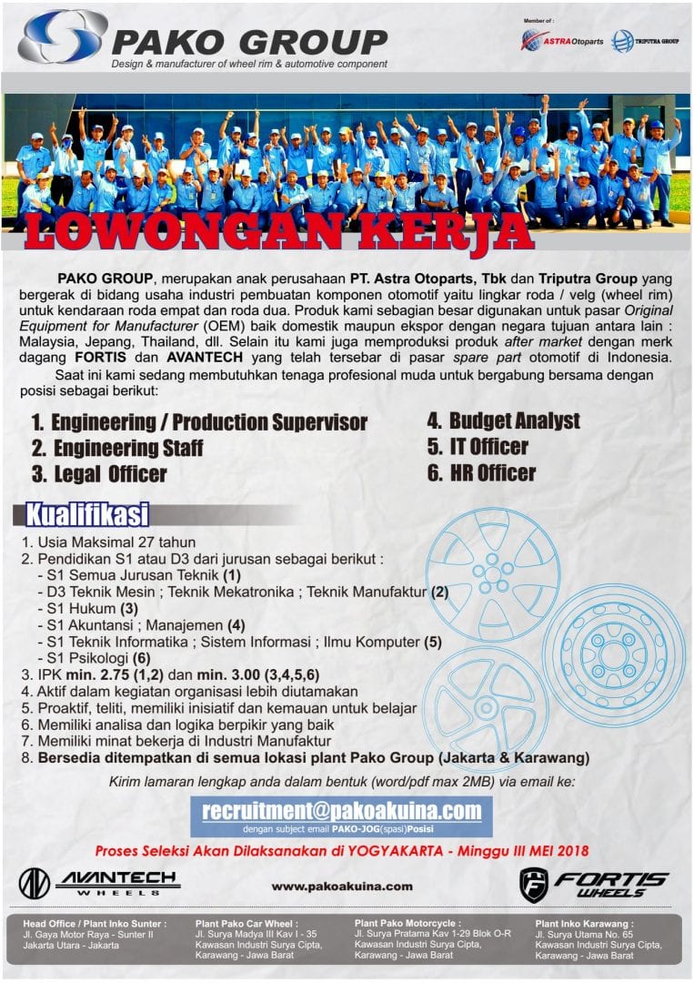 PT. PAKOAKUINA – Departemen Teknik Mesin Sekolah Vokasi