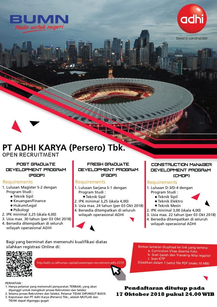 PT. ADHI KARYA (Persero) Tbk – Departemen Teknik Mesin Sekolah Vokasi