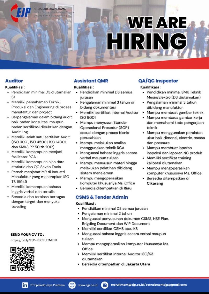 PT. Epsindo Jaya Pratama – Departemen Teknik Mesin Sekolah Vokasi
